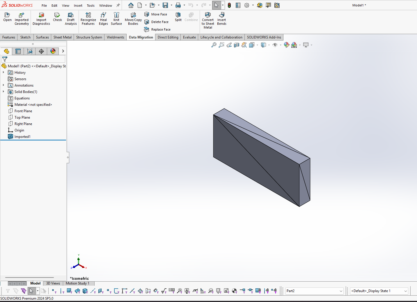 Otvaranje STL fajla iz DraftSight softvera u SolidWorks 3D CAD softveru | SOLFINS